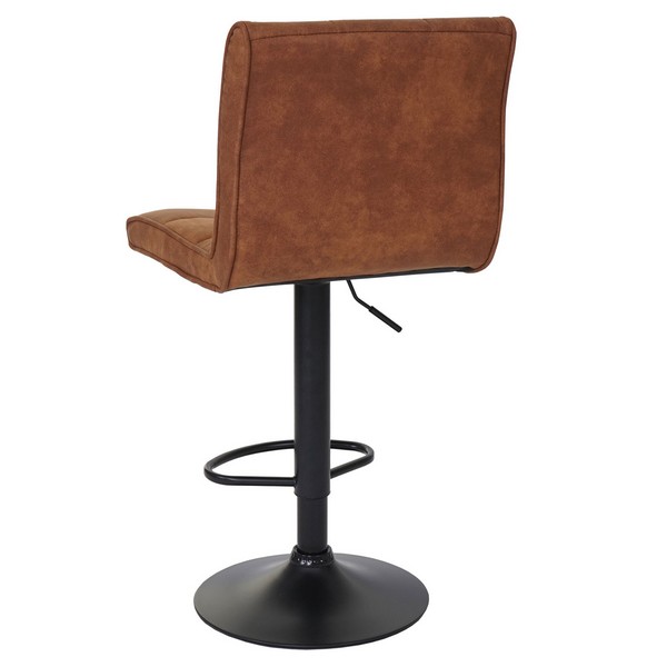 Barstol - 2 stk barstole med imiteret ruskind ~ lysebrun stof ...