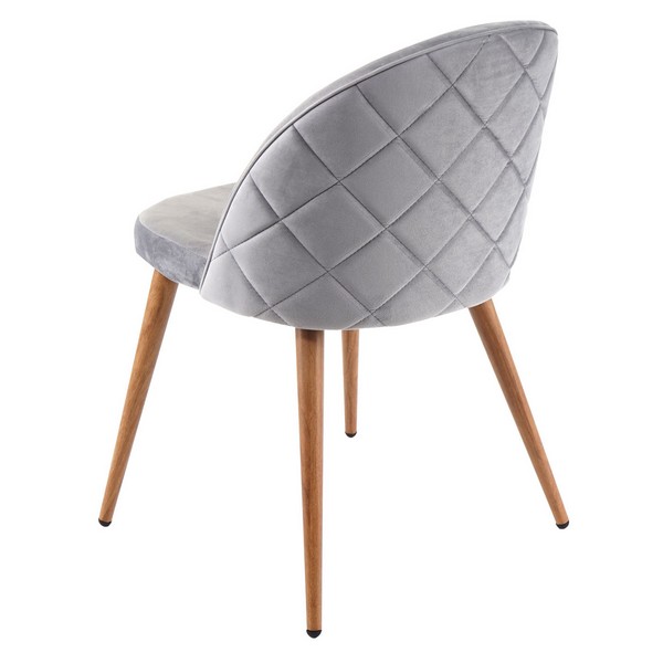 Spisebordsstole - 2 spisestuestole og spisestole - lysegrå fløjl ...