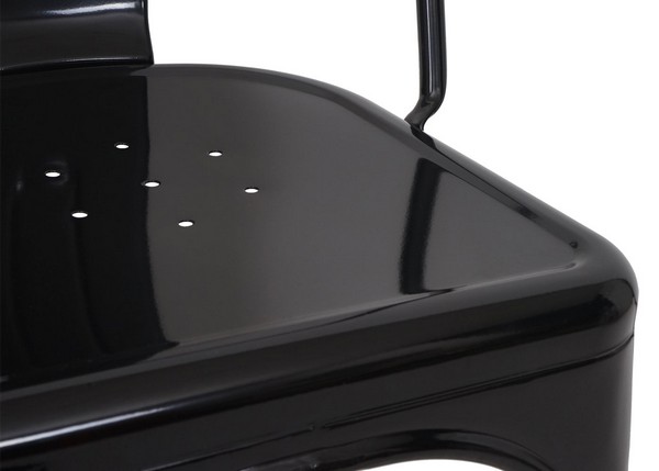 Fransk bistro stol - metal spisestol og cafestol - 2 stk sort stabelbar ...