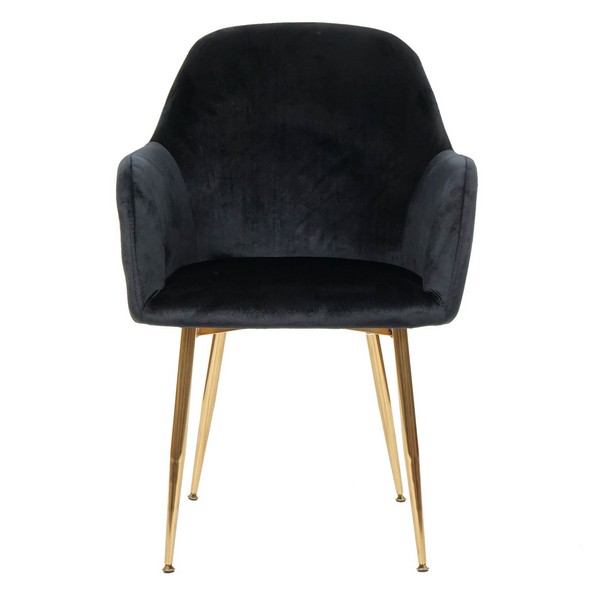 Spisestuestole - 2 stk spisebordsstole ~ spisestole i sort fløjl ...